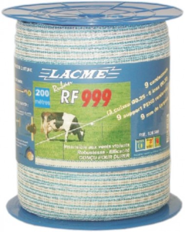 RF 999 - 200 M CINTA CONDUCTORA 9 mm LACTAGEN